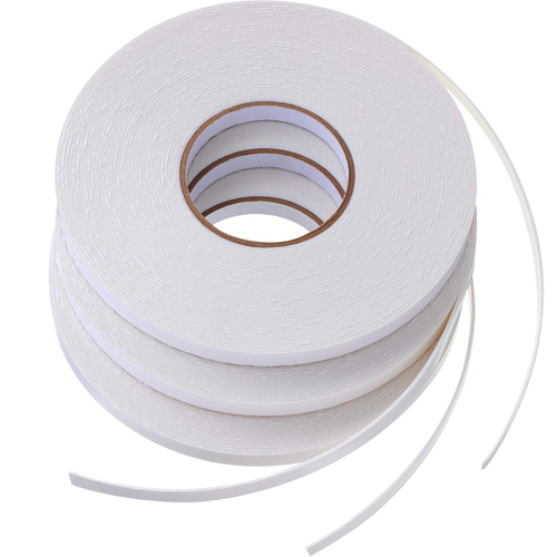 3 Rolls Double Sided Foam Tape PE Roll Double Faced Sponge Adhesive ...