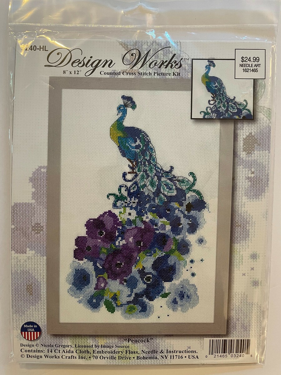 Peacock Cross Stitch Kit