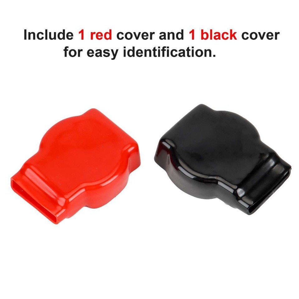 2PCS Battery Terminal Covers Positive Negative Top Post Cover For Car ...