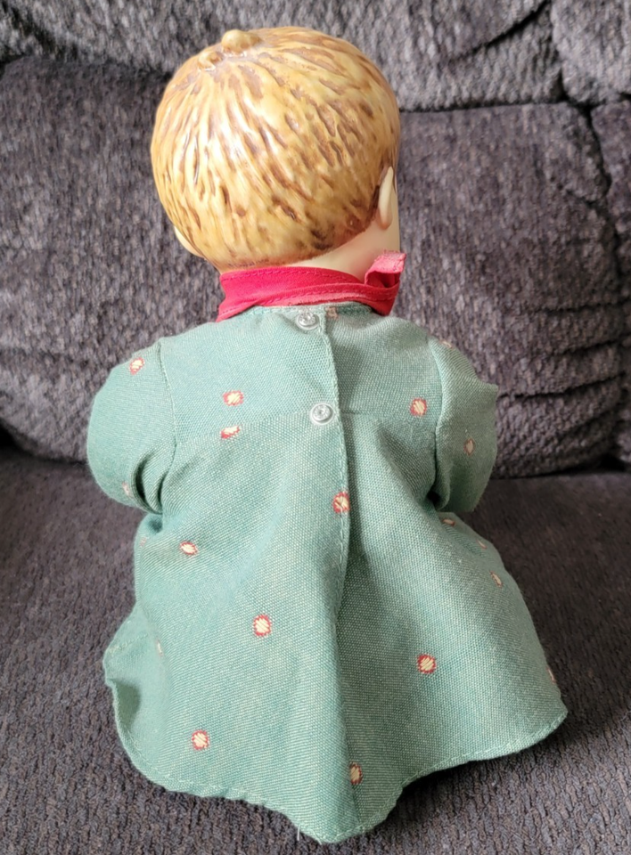 Vintage 1988 Goebel Hummel "Friend Or Foe" Seated Boy Doll Grasshopper ...