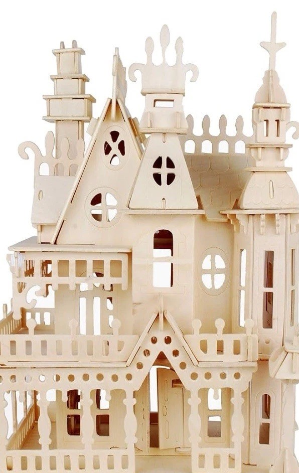 Doll house, DIY Wooden Fairy Tale Castle Model Kit DIY Wooden House | eBay