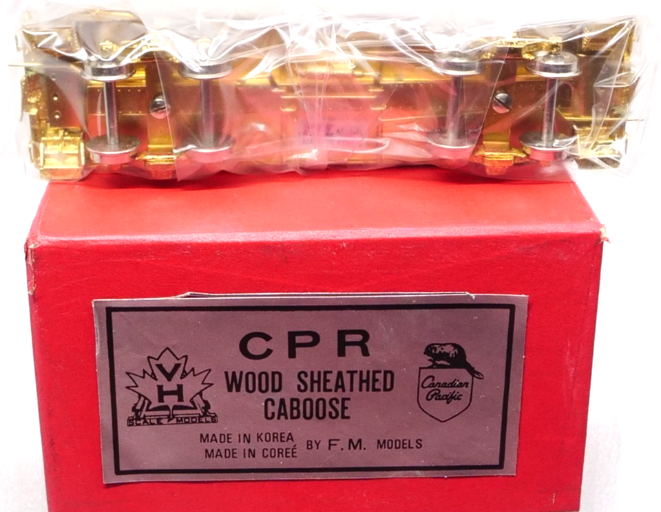 Brass HO Van Hobbies F.M. CP Canadian Pacific Wood Sheathed Caboose New ...