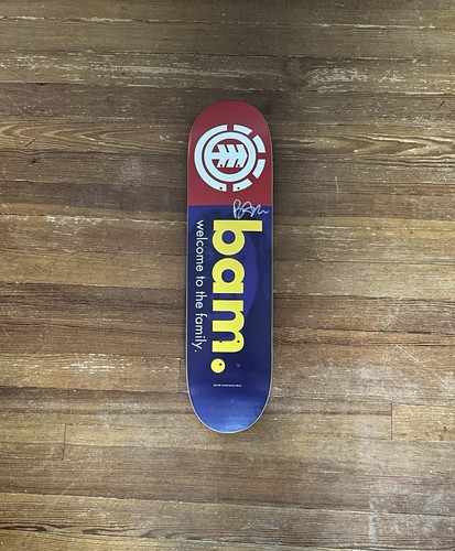 Signed Bam Margera Element Skateboard Welcome To The Family Deck | eBay