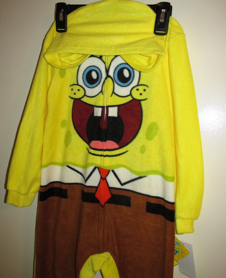 Kids SpongeBob SquarePants Zip-up Union Suit (Size XS 4-5) BRAND NEW W ...