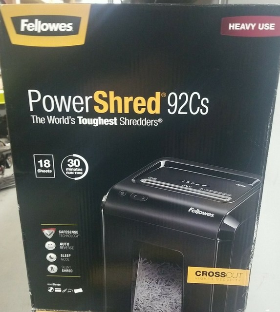 Fellowes Powershred 92cs Cross Cut Shredder 1719201 for sale online | eBay