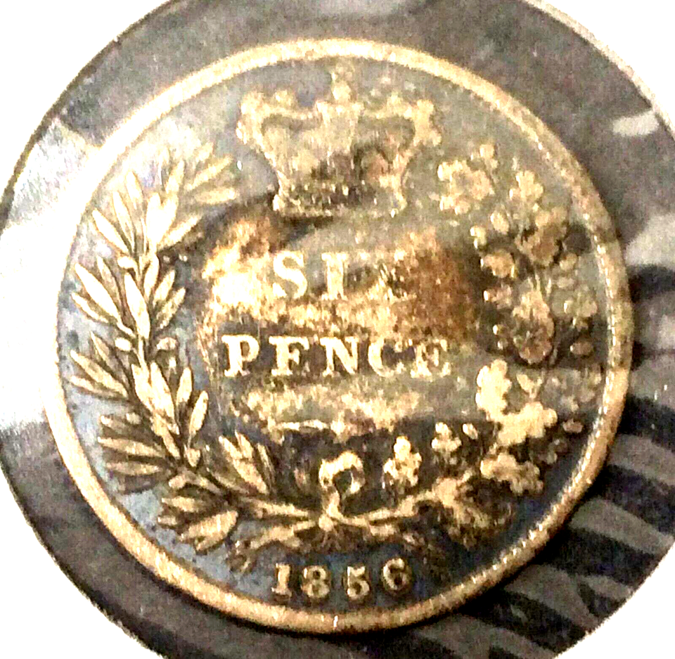 1856 United Kingdom / Great Britain Sixpence .925 Silver Coin - Queen ...