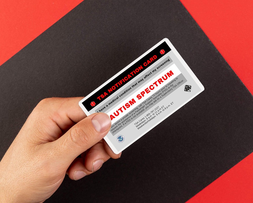 TSA Notification Card for Autism Spectrum Disorder, ASD Wallet Card | eBay