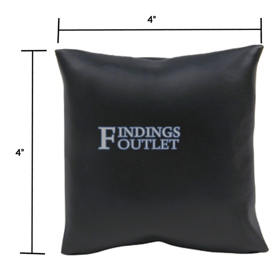 Black Faux Leather Pillow Jewelry Display Holder Bracelet Watch ...