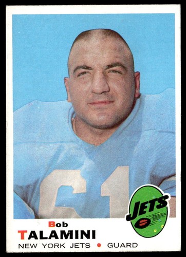 1969 Topps #162 Bob Talamini Football New York Jets | eBay