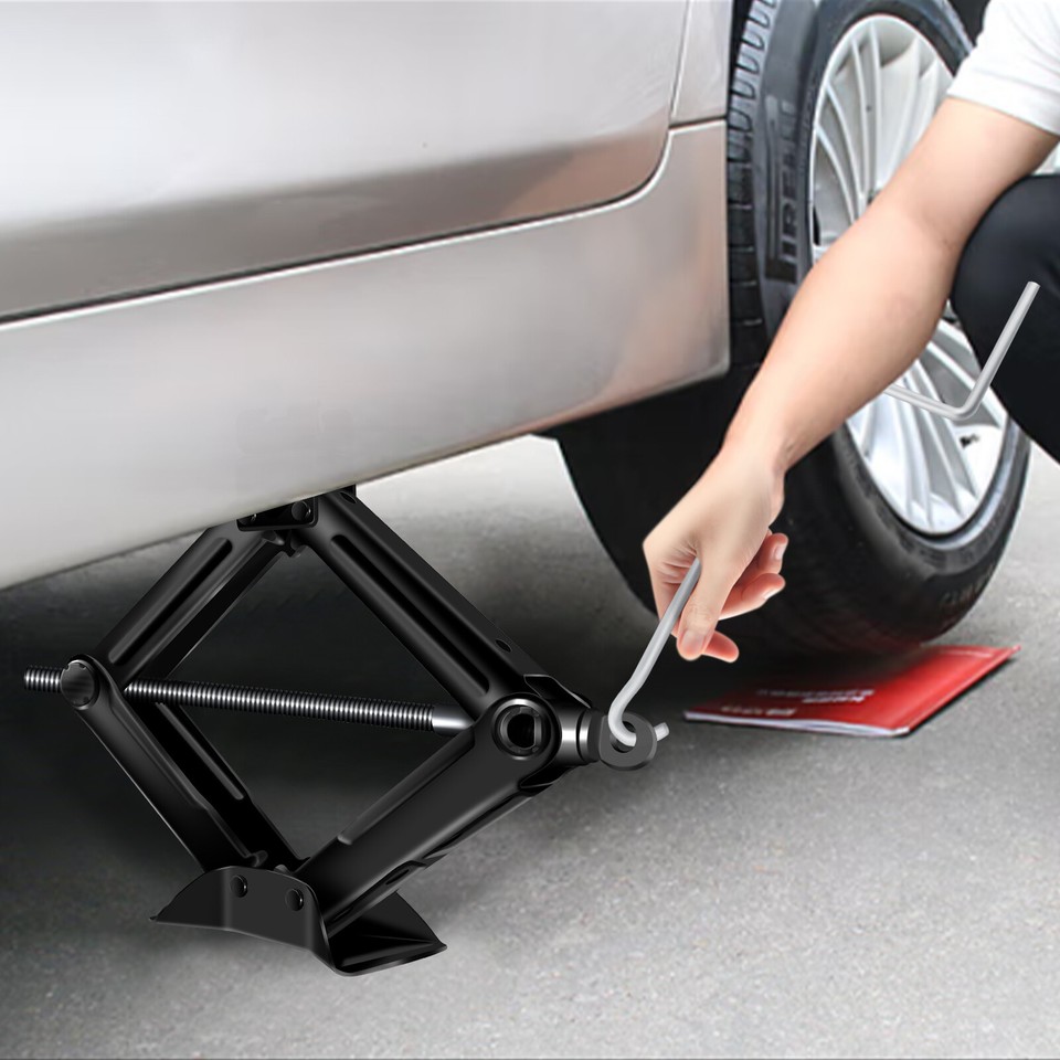 2 Ton Scissor Jack And Extendable Wheel Telescopic Car Van Brace Socket ...