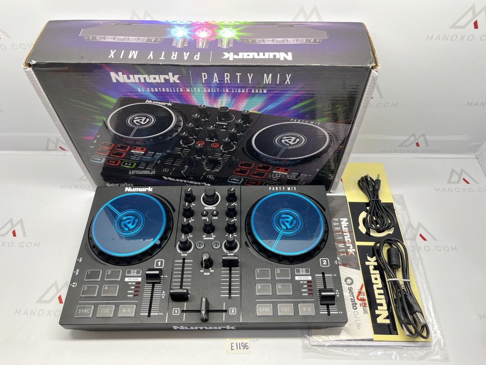Numark Party Mix II - DJ Controller with Party Lights, DJ Set with 2 ...