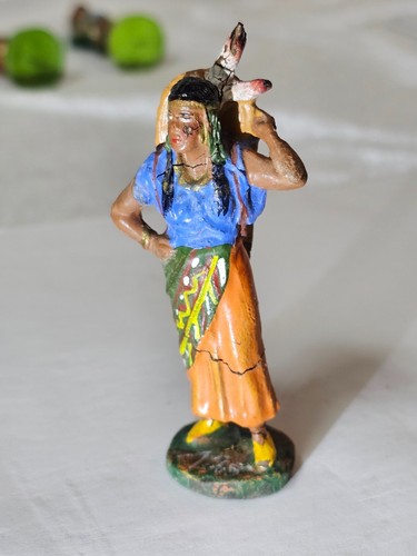 Elastolin Indian Squaw w Baby Native American 1930's - PRE WW2 ...