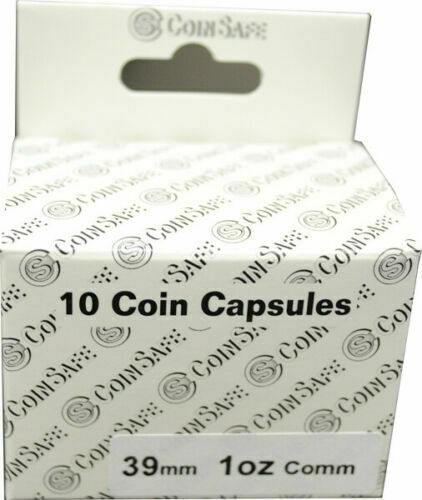 10 Pack Coins Safe Direct Fitting Coin Capsules Silver Rounds Size 39 ...