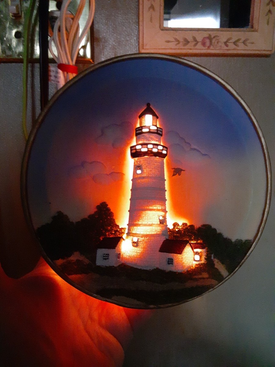 Boston Harbor Lighthouse At Night