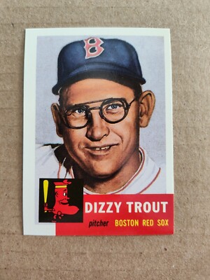DIZZY TROUT Boston RED SOX 1953 TOPPS Archives BASEBALL CARD #169 | eBay