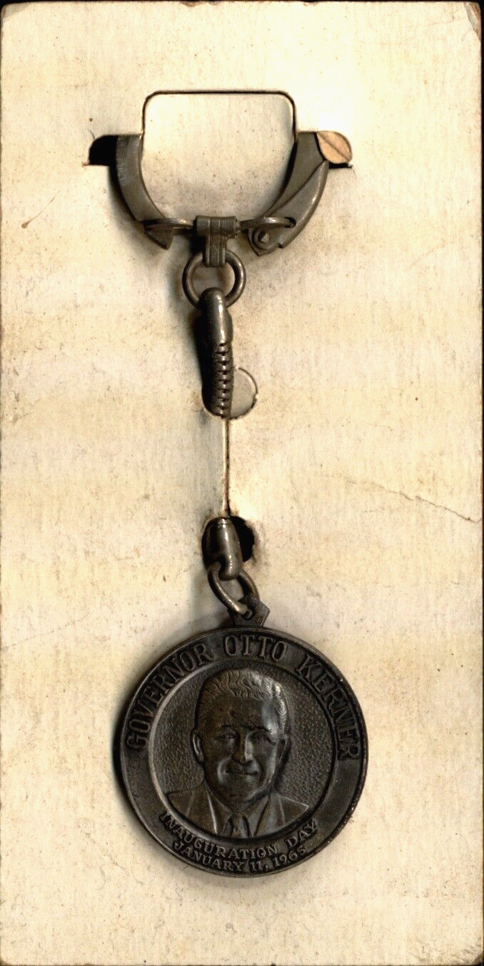 Otto Kerner Political Keychain ILLINOIS GOVERNOR DEMOCRAT Original ...