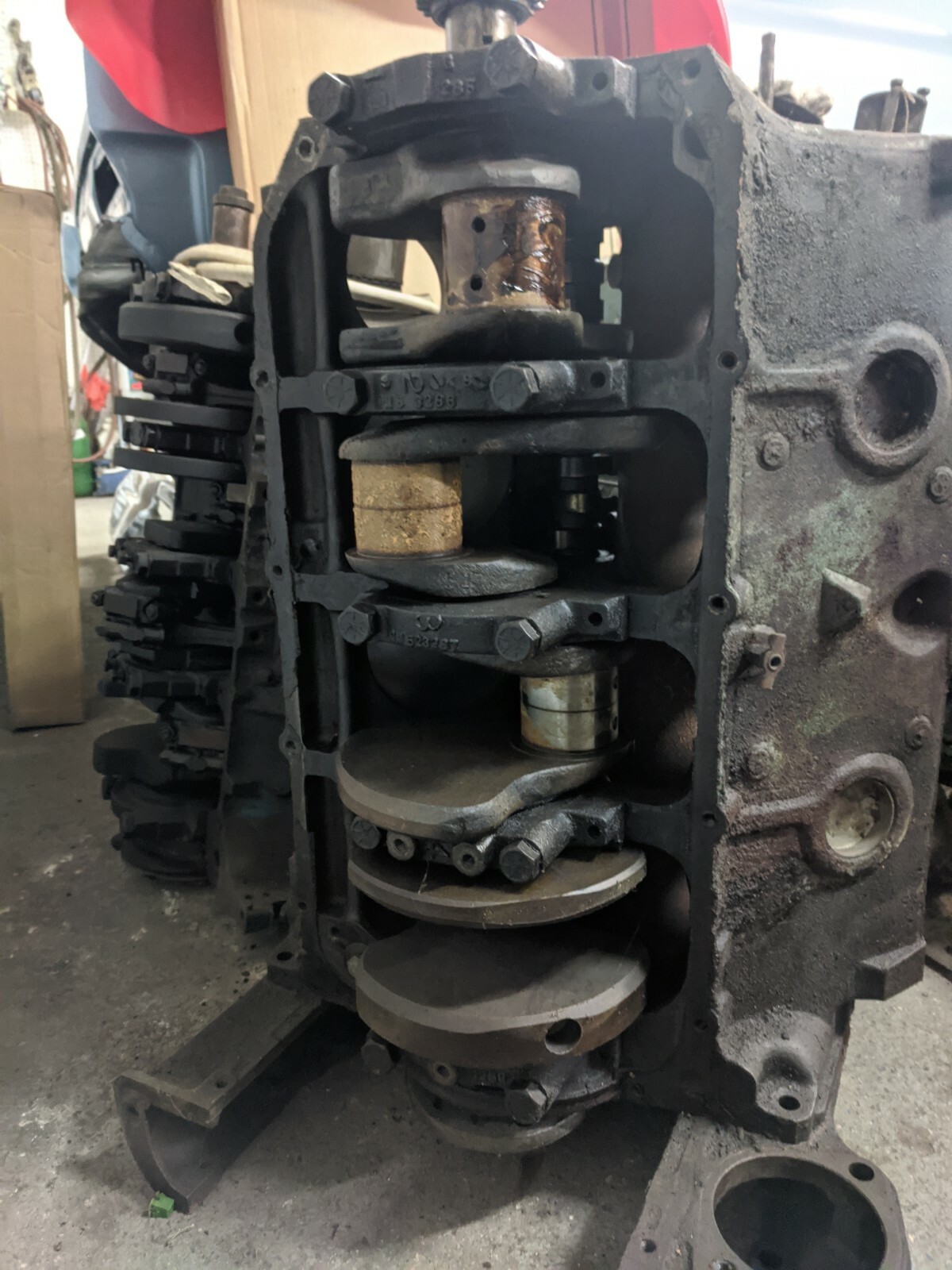 1958 Pontiac 370 engine V8 block crank heads | eBay