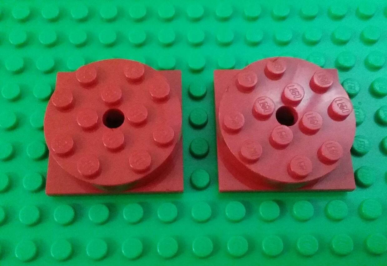 Lego Red Turntables Swivel Spin 4x4 Stud Round Large Square Base - 2 ...