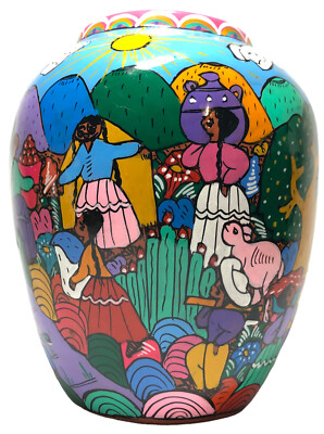 Beautiful hand-painted handmade vase | eBay