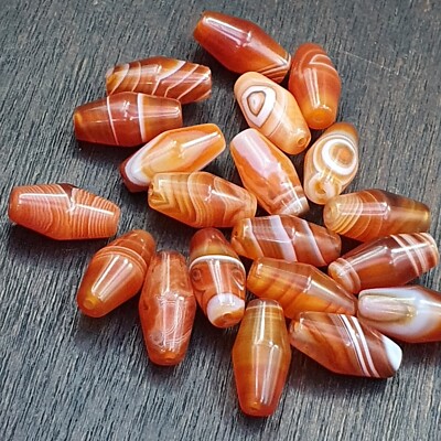 Lot 20 Agate Himalayan Taiwanese Red Agate Natural Eye Bead RD-L-20 | eBay