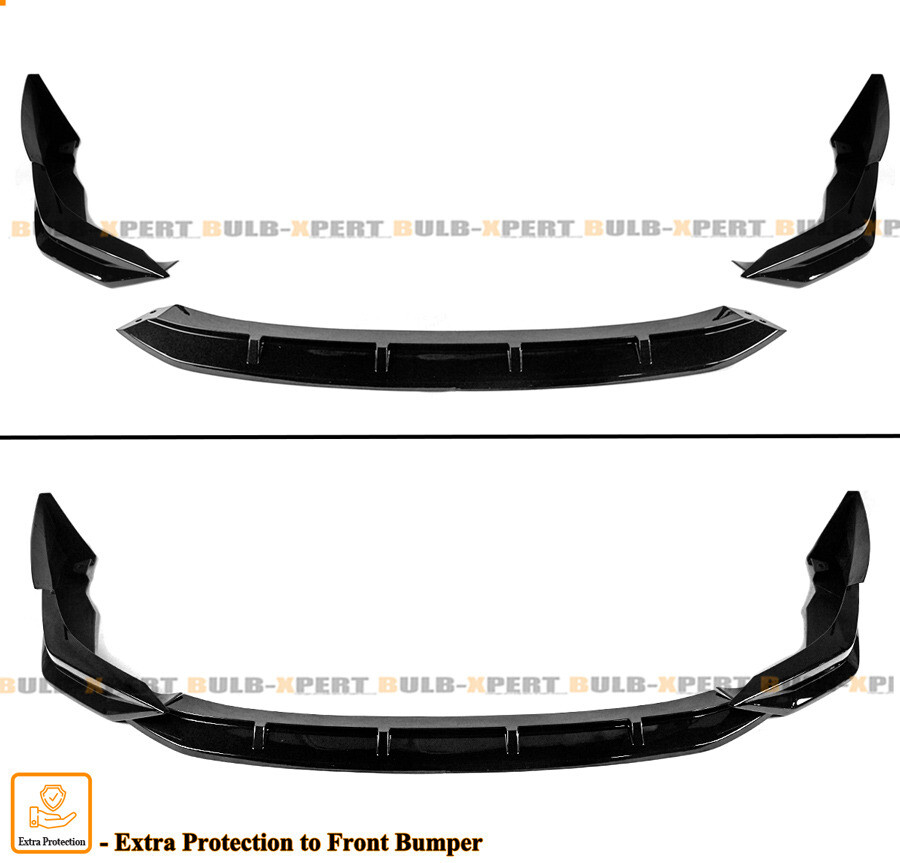 2023-2025 Honda Accord 11th Gen V2 3PC Gloss Black Front Bumper ...