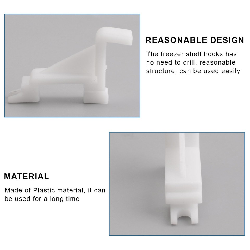 16 PCS Freezer Refrigerator Shelf Clips Clamp Hooks Shelf Support Pegs ...