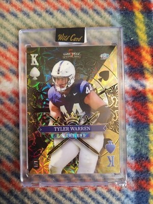 2024 WILD CARD ROOKIE PENN STATE TYLER WARREN GOLD 1/1 INDIANAPOLIS ...