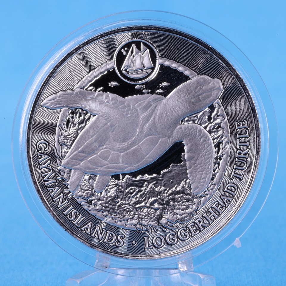 Cayman Islands 1 $ 2025 Loggerhead Turtle 1 Oz Silber 9999 Proof Like ...