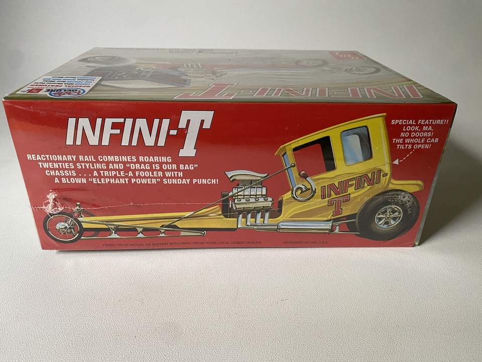 AMT Infini-T Long Nose Drag Strip Car Retro Deluxe Plastic Model Kit ...