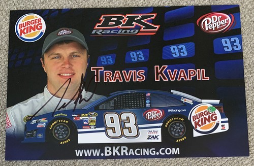 Travis Kvapil Signed 2013 Kodak Postcard Hero Card NASCAR Auto COA | eBay