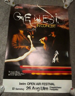 Genesis Tour poster 1978 German Festival 23" x 33" large original Open ...