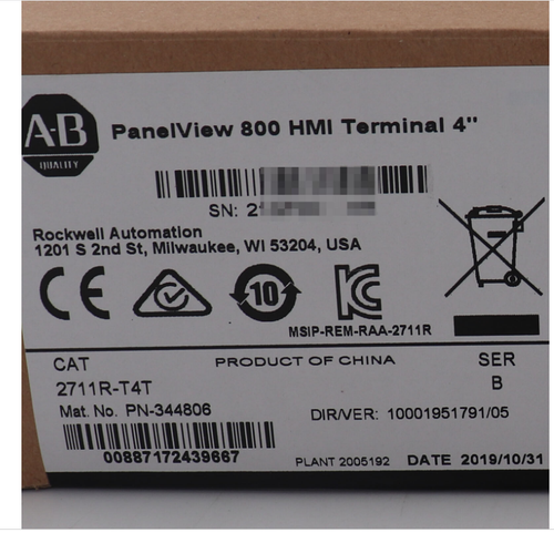 New Factory Sealed AB 2711R-T4T SER B PANELVIEW 800 4.3-INCH HMI ...