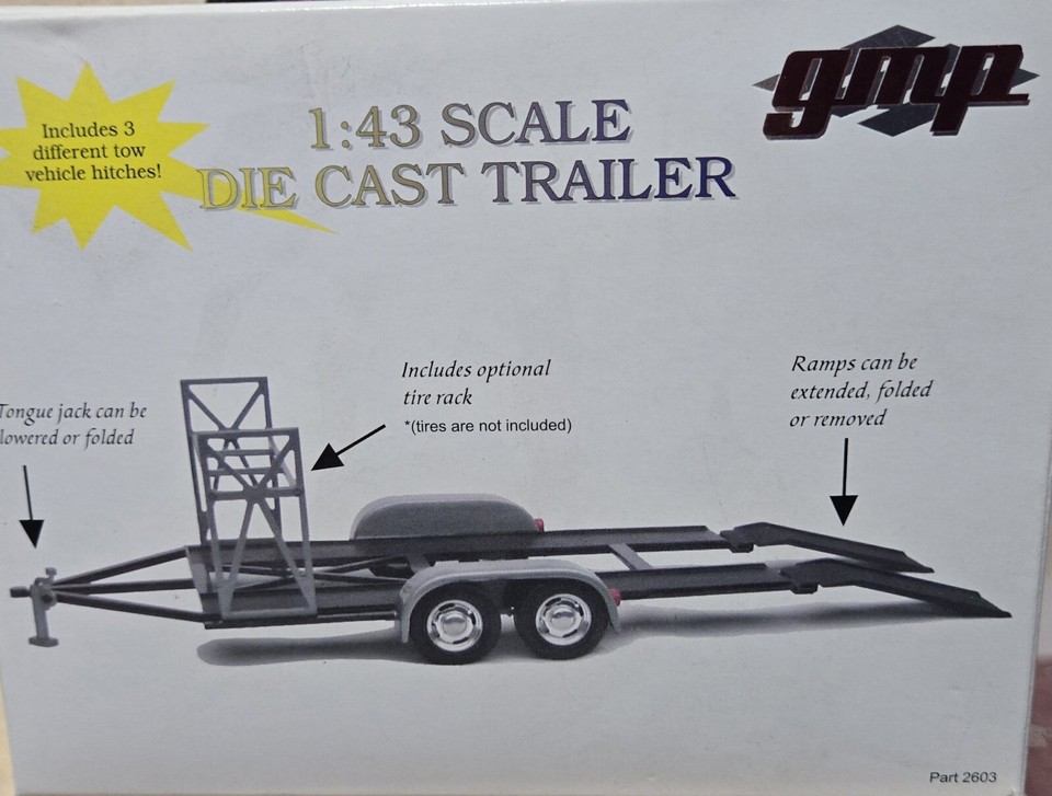 Die Cast Trailer Part# 2603 Dual Axel Car Carrier New GMP 1:43 Scale ...