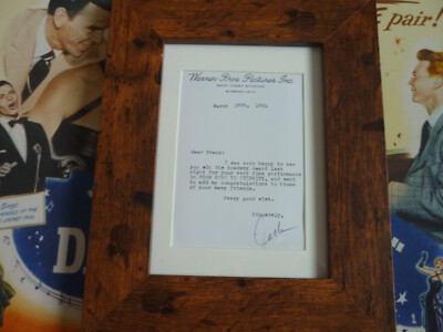 9x7 Frame Frank sinatra memorabilla letter signed from here to eternity ...