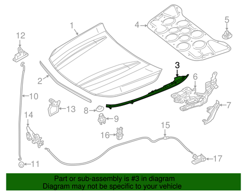 Mercedes-Benz 1178800297 Genuine OEM Hood Side Seal for sale online | eBay