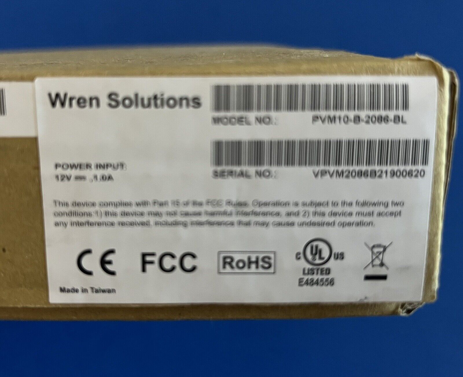 WREN Solutions PVM10-B-2086-WMT Monitor 10in LCD With IP Camera for ...