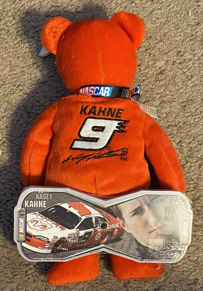 VINTAGE TY Beanie Baby RACING Nascar Bear Kasey Kahne Flicker Everham ...