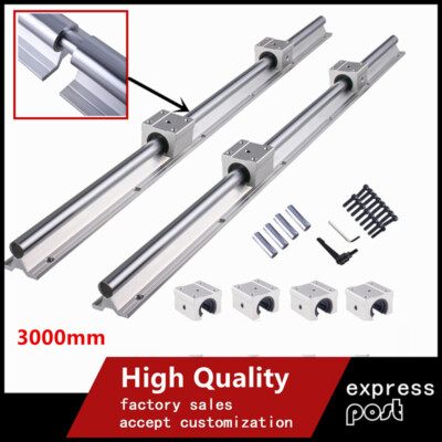 SBR20-3000mm 4x Linear Guideway Rails +8 x Blocks Router Mills Slide ...