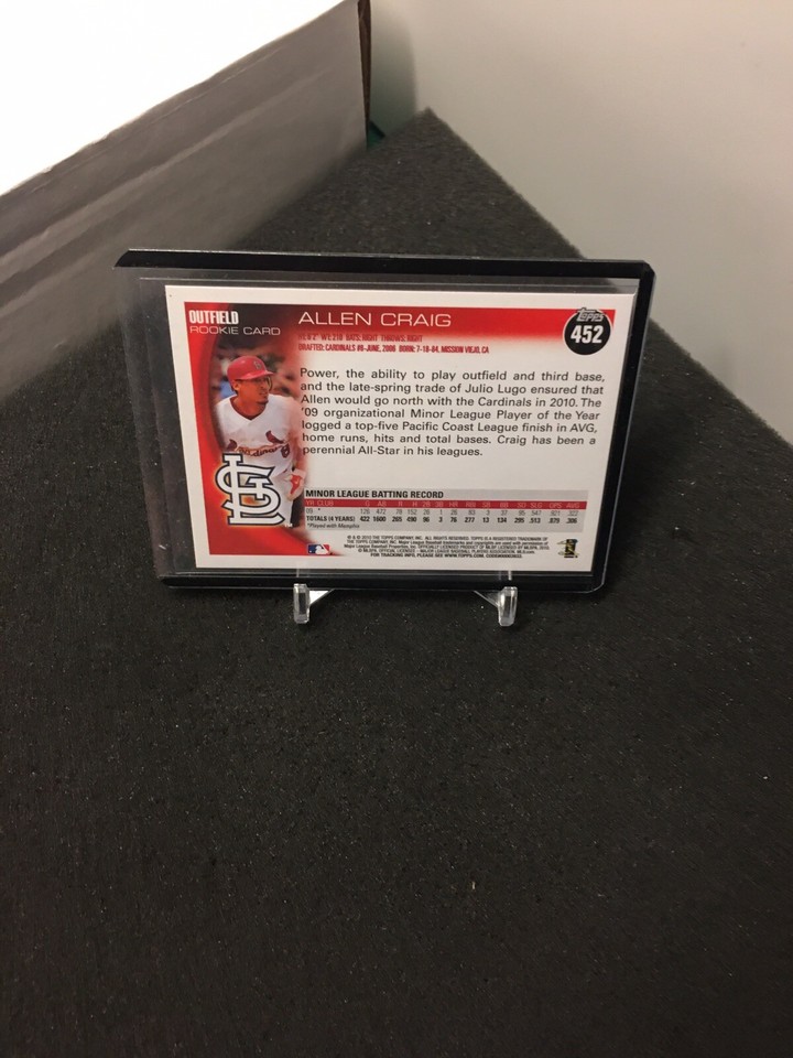 Allen Craig Rookie 2010 Topps card 452 Cardinals RC | eBay