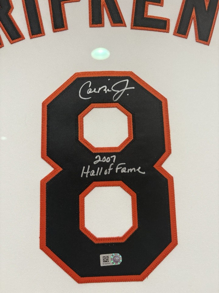 Cal Ripken Signed Framed Mitchell & Ness Baltimore Jersey HOF Auto MLB ...