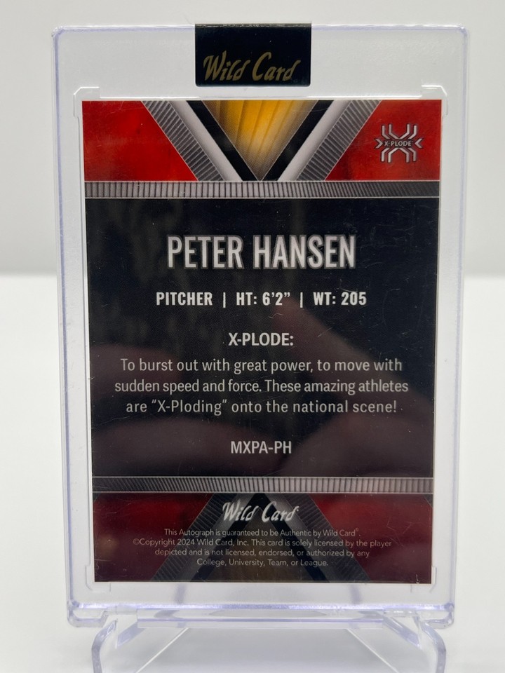 2024 WILDCARD XPLODE PETER HANSEN 1/2 AUTOGRAPH NO. MXPA-PH | eBay