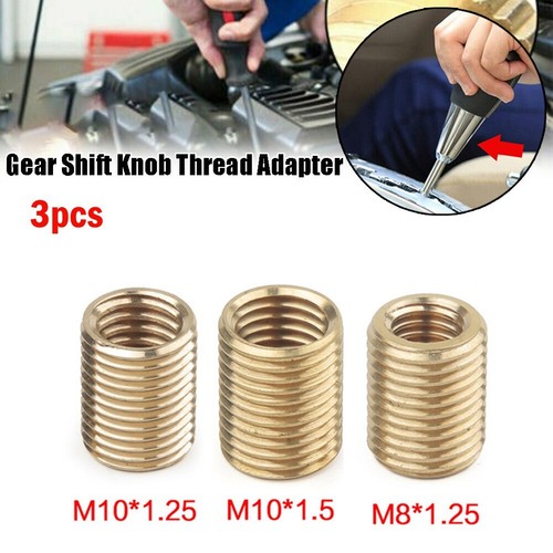 3Pcs Gear Shift Knob Thread Adapter Nut Insert Kit/ M10x1.25&M10x1.5 ...