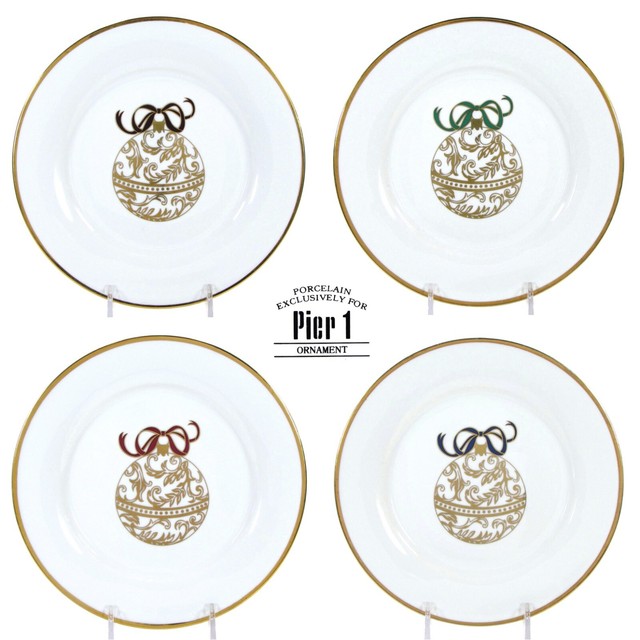 Pier 1 Imports Bunny Rabbit Appetizer 8" Salad Dessert Plate Set of 4 ...