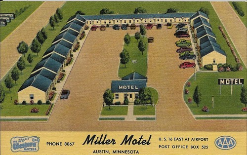 Austin MN "The Miller Motel" Linen Postcard Minnesota | eBay