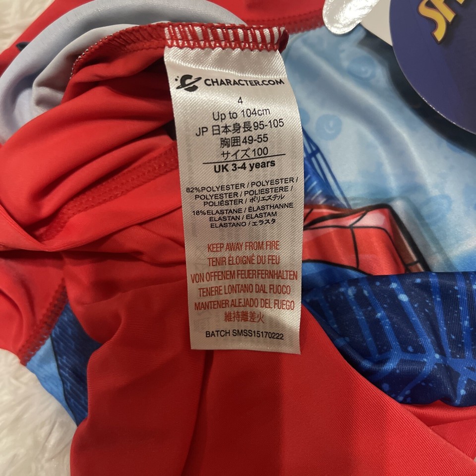 MARVEL One Piece Spiderman Swimsuit / Swimming Size 4 | eBay