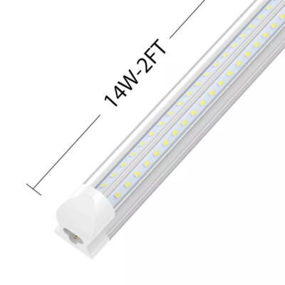 2 Pack 2FT LED Tube Light Bulb T8 24W High Output Ceiling Shop Light ...