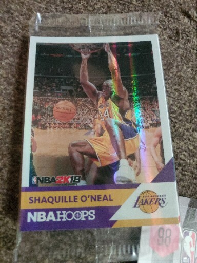 Nba 2k18 Shaq Inserts..stickers Magnet And Unopened Pack Of Cards..(no ...