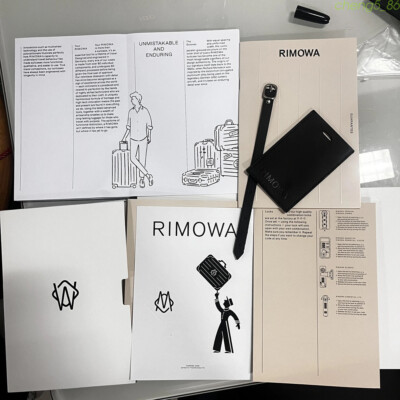 Rimowa Travel Luggage Tag & Sticker Set Name Card Black Leather | eBay