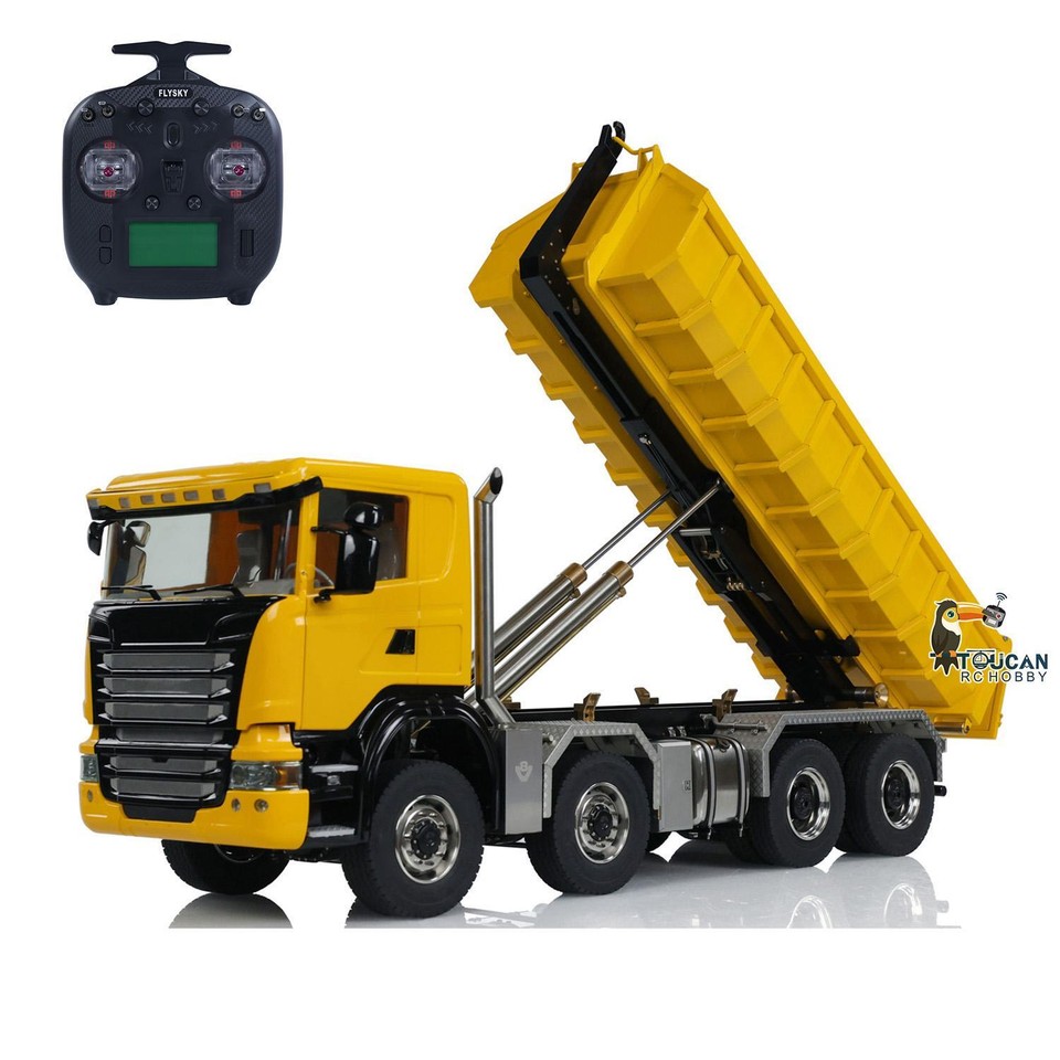 Metal 8x8 1/14 RC Hydraulic Dump Truck Roll-on-off Full Dumper Car ...
