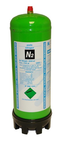 Nitrogen (N2) disposable gas bottle cylinder for plumbers and air con ...